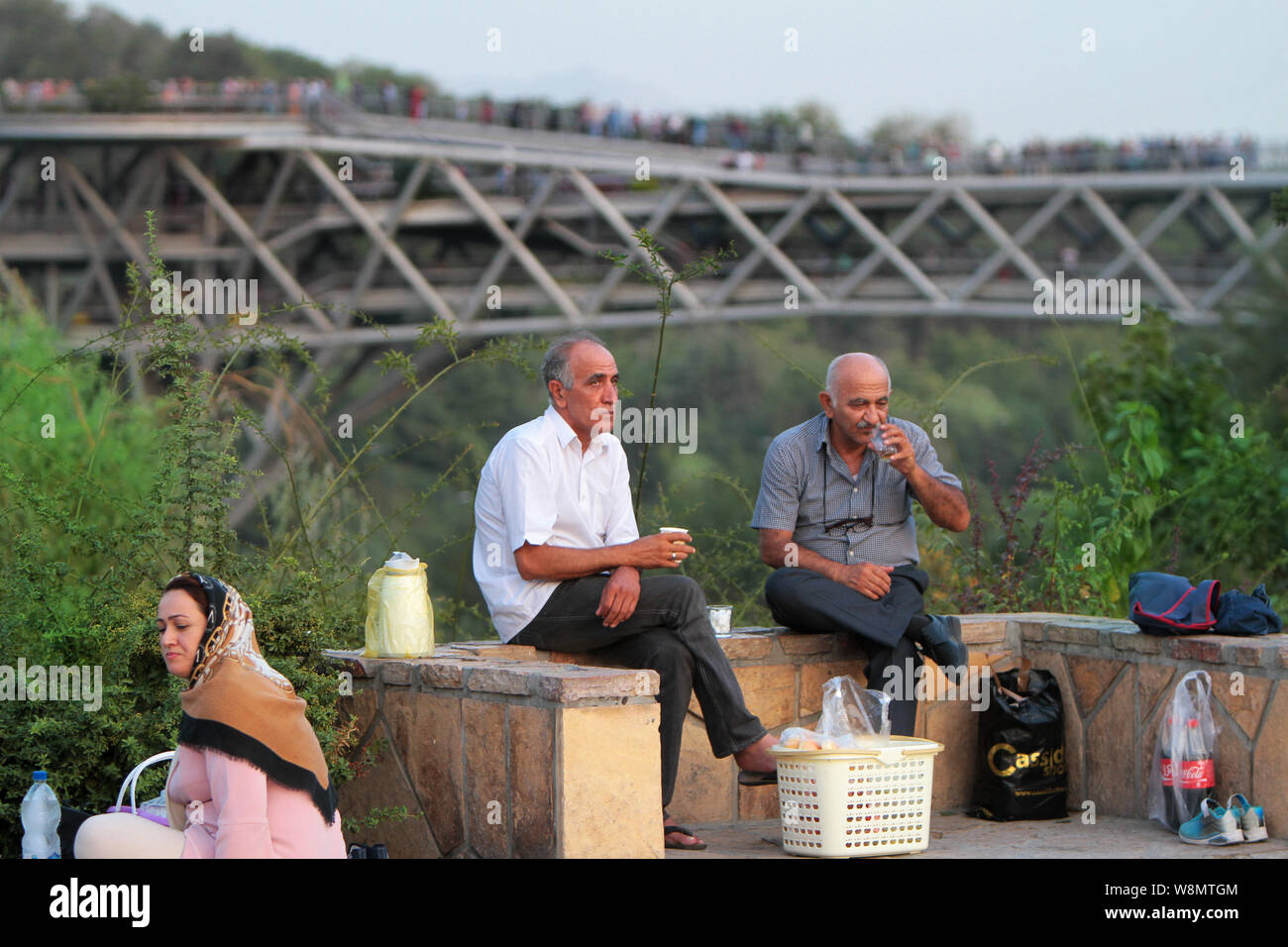 The Tabi'at Bridge is the largest pedestrian overpass Tehran, Iran. The ...