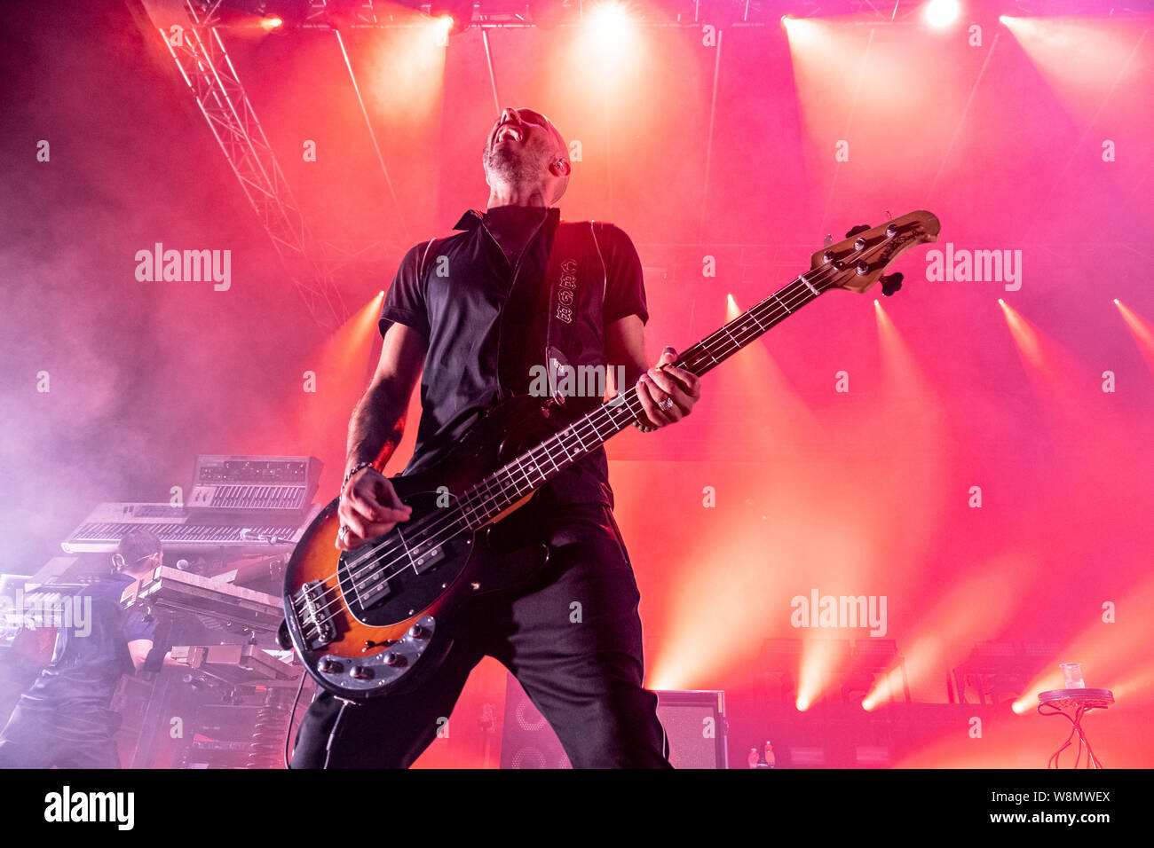 Samuel Romano and Subsonica performs live on stage the Subsonica 8 Tour ...