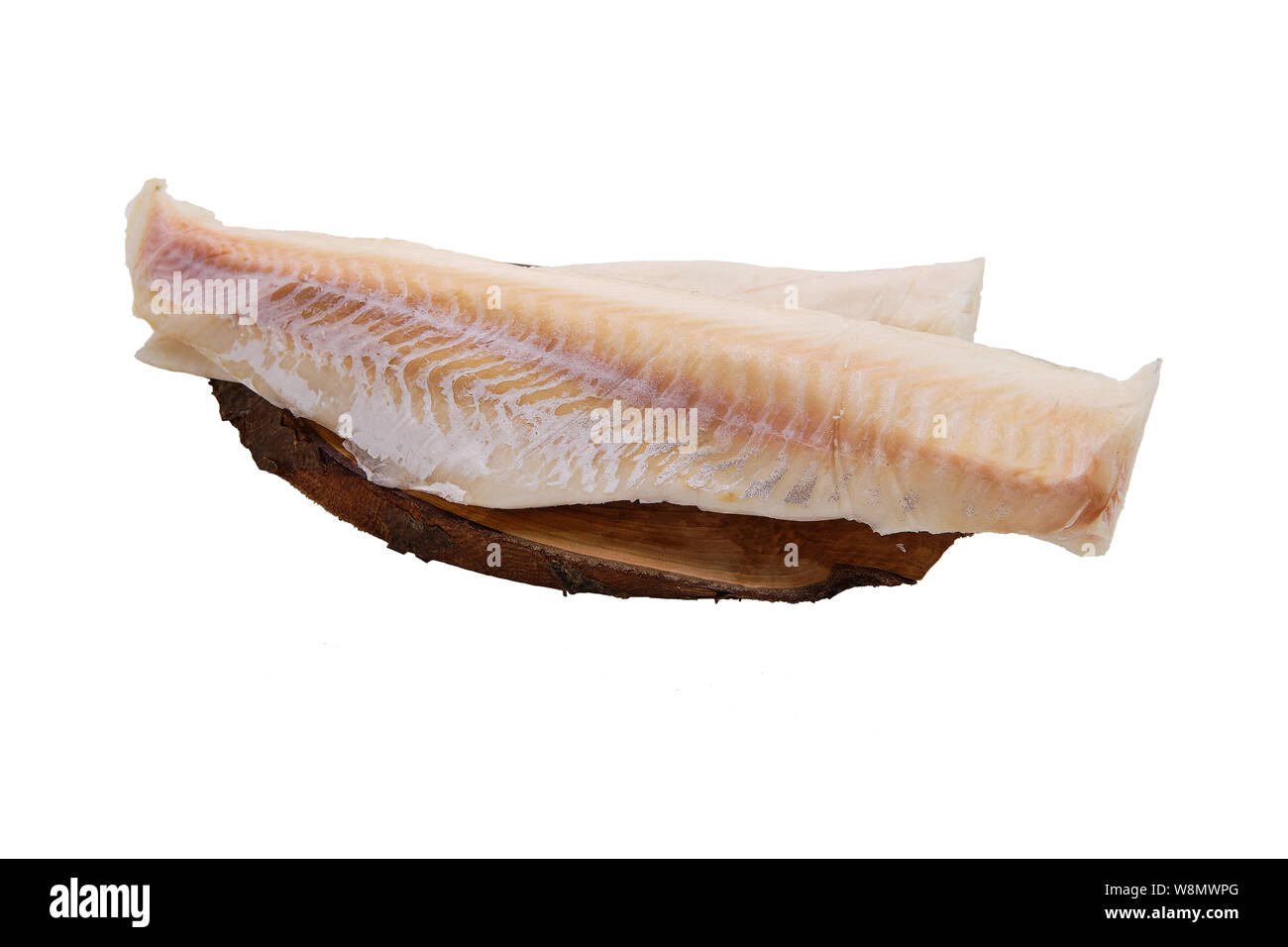 Frozen fillet of cod isolated on white Stock Photo - Alamy
