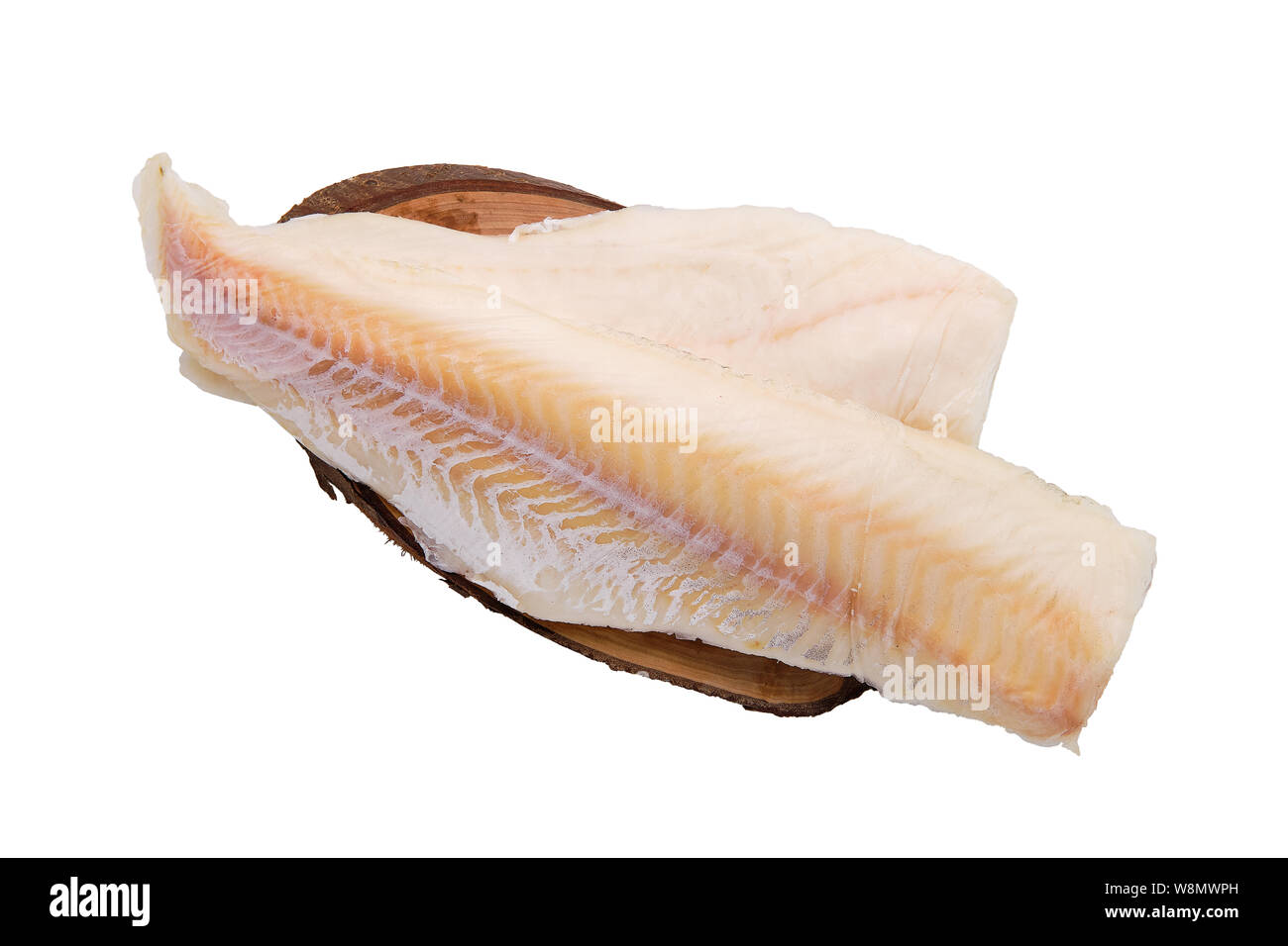 Frozen fillet of cod isolated on white Stock Photo - Alamy