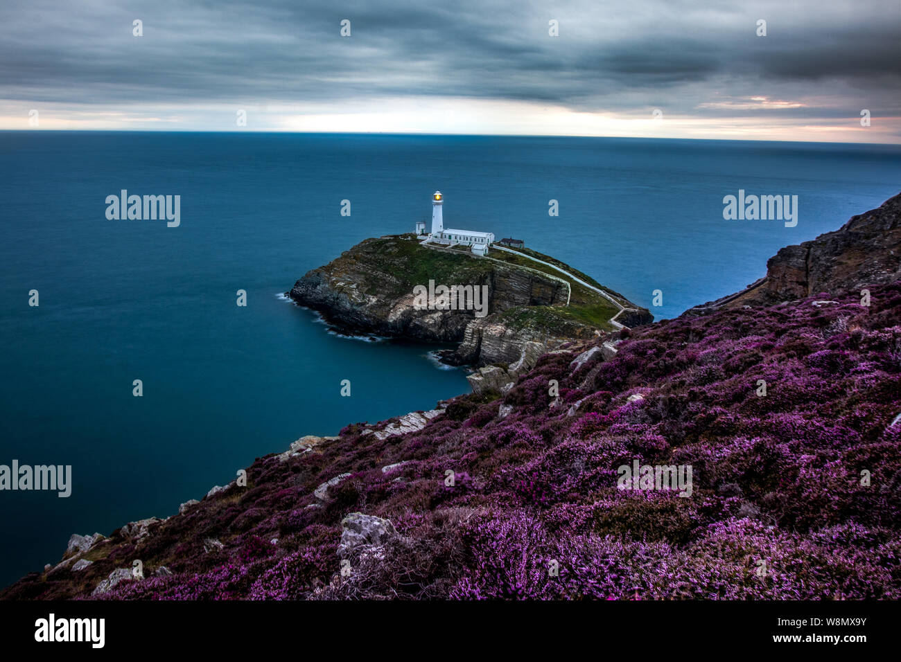 South Stack, Holyhead by sunset Stock Photo - Alamy