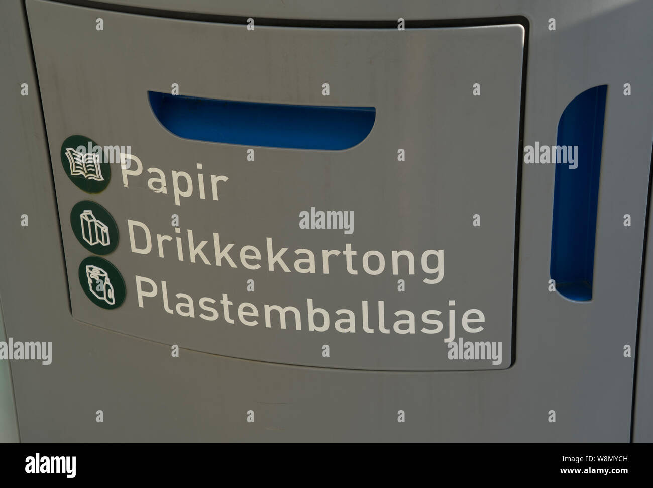 Recycling waste bins in Bergen,Norway Stock Photo - Alamy