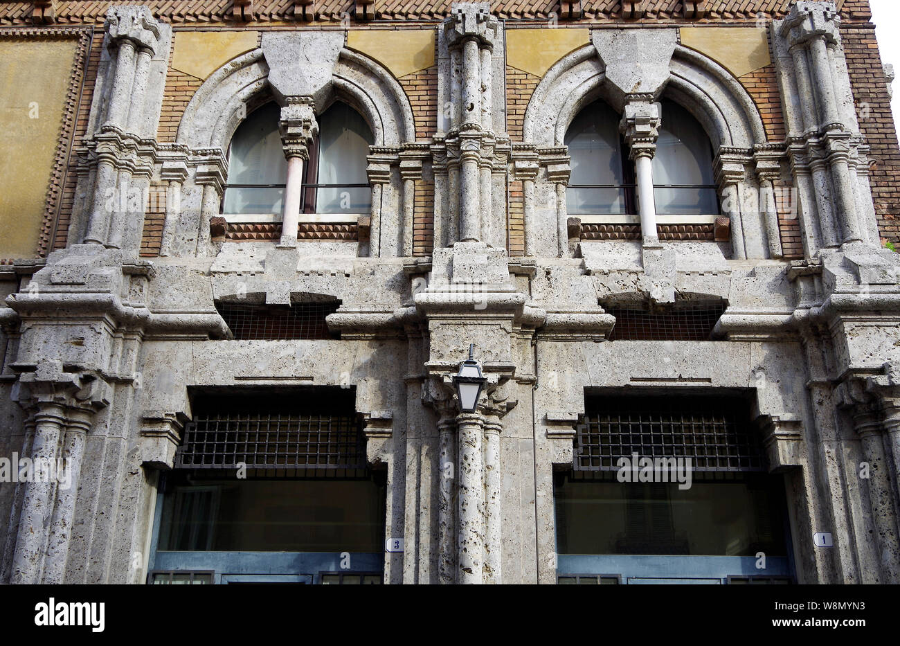 The Chamber of Commerce building in Mantua Italy, built 1911-13 in an ...