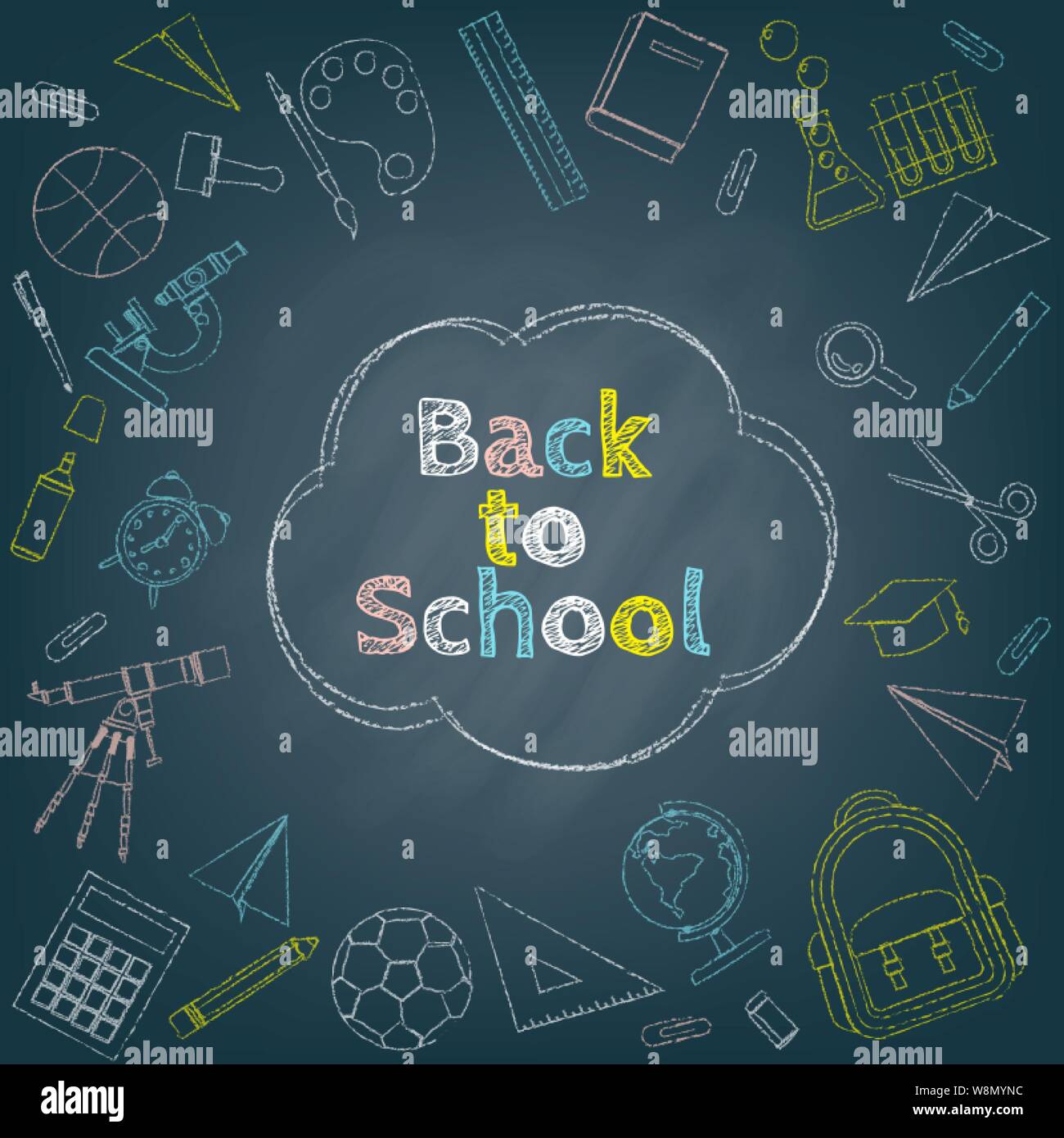 School background chalkboard Stock Vector Images - Alamy