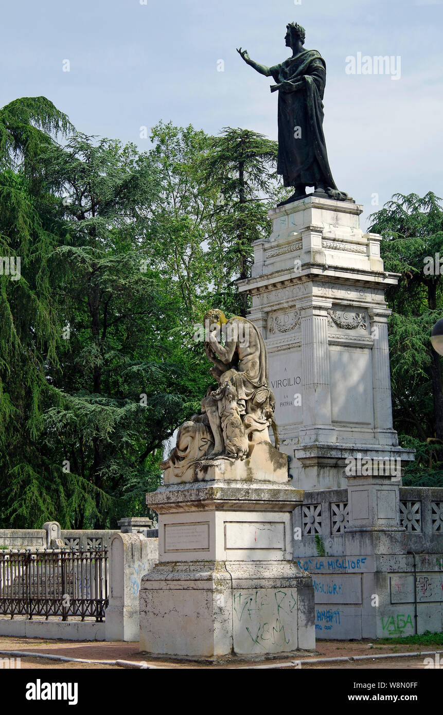 Surmounted by a bronze statue on the poet hi-res stock photography and ...