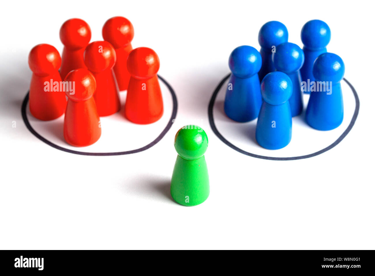 The leader chooses from two business teams Stock Photo - Alamy