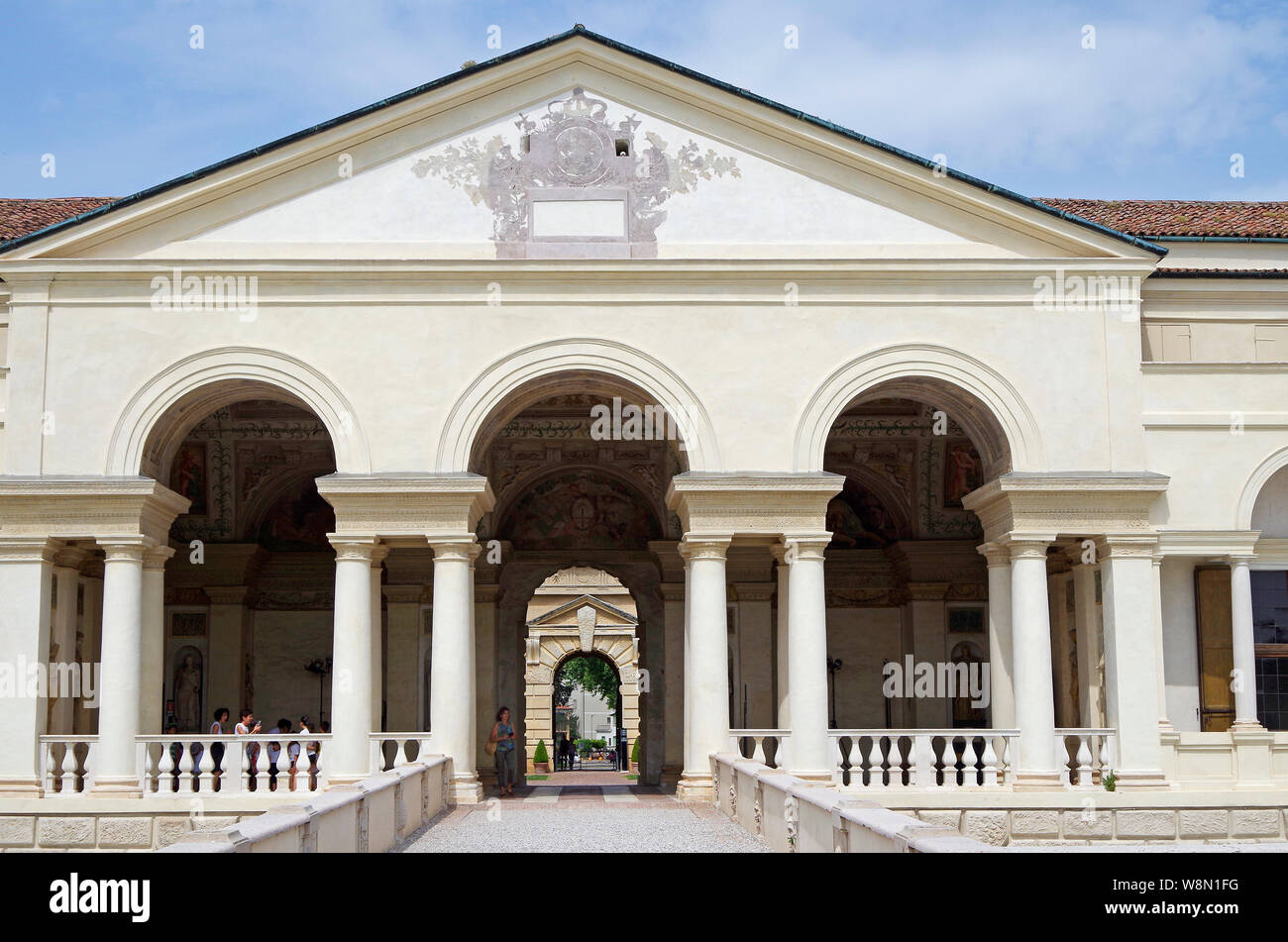 The Loggia of David in the Palazzo Te, in Mantua, Italy, built 1524-34 in the Mannerist style by ...