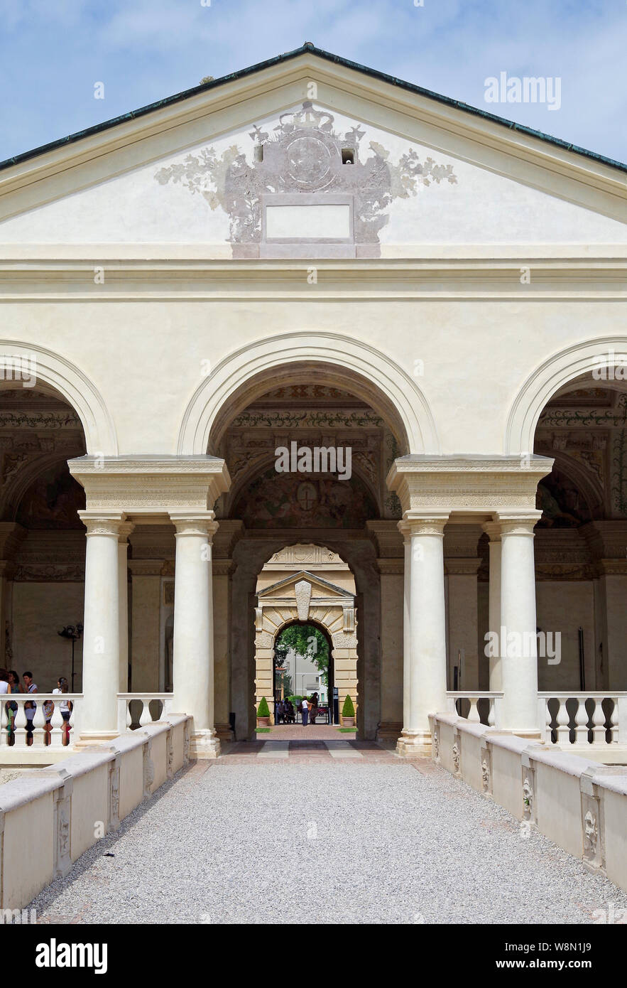 The Loggia of David in the Palazzo Te, in Mantua, Italy, built 1524-34 ...