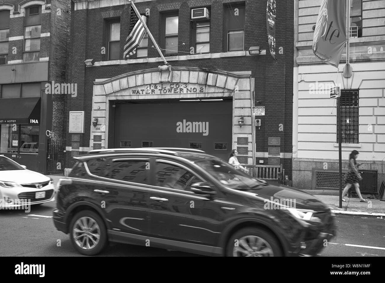 Firehouse door Black and White Stock Photos & Images - Alamy