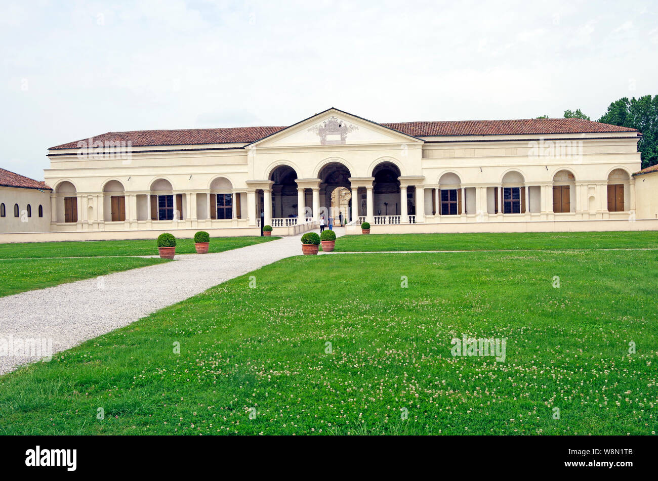 The Loggia of David in the Palazzo Te, in Mantua, Italy, built 1524-34 in the Mannerist style by ...