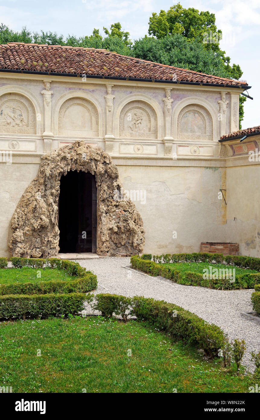 The Secret Garden and entrance to the Grotto of the Palazzo Te, in ...