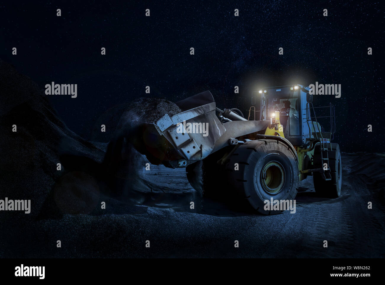 Orange front end loader construction High Resolution Stock Photography ...