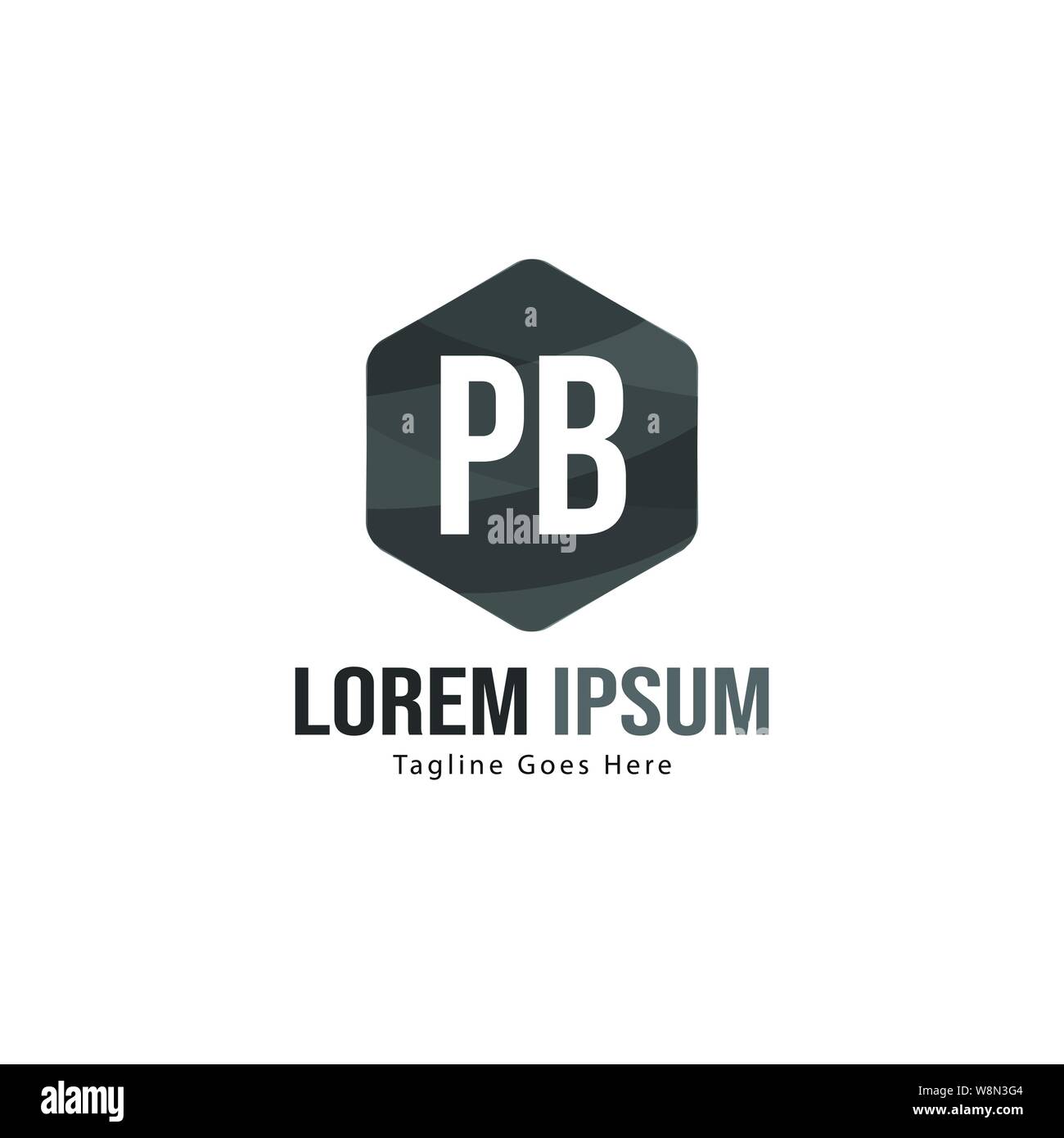 Initial PB logo template with modern frame. Minimalist PB letter logo ...