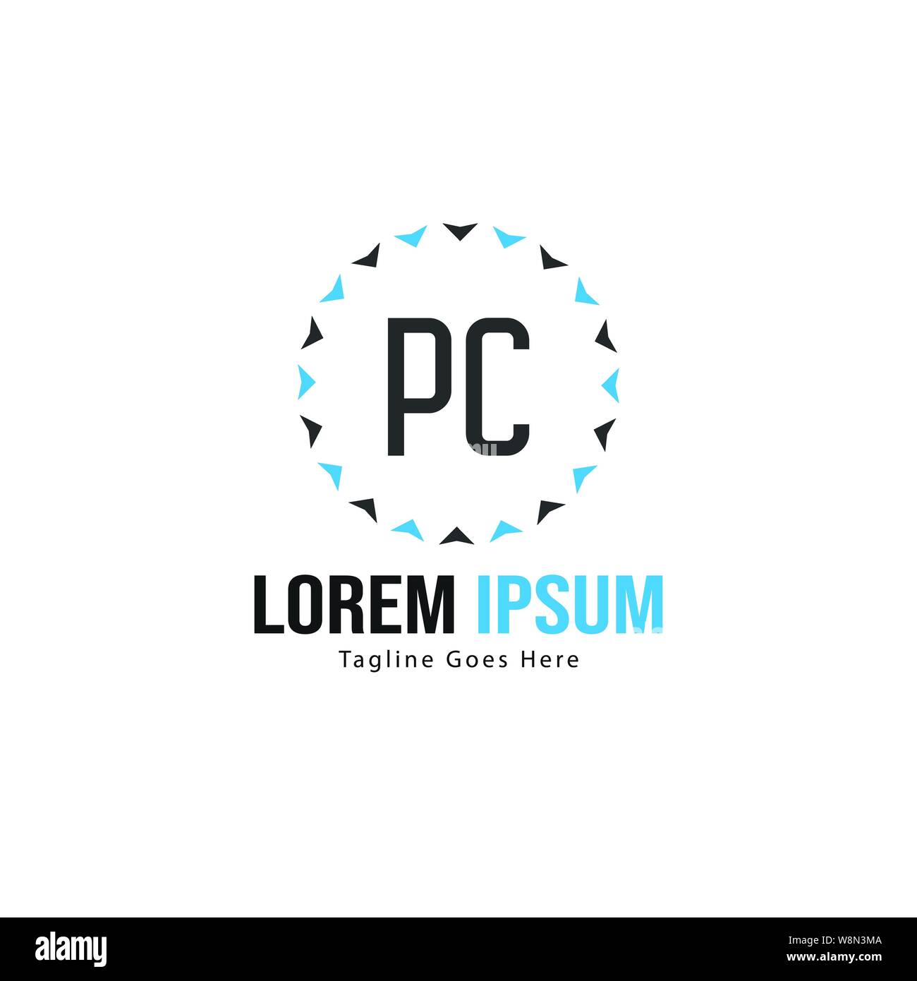 Letter pc logo Stock Vector Images - Alamy