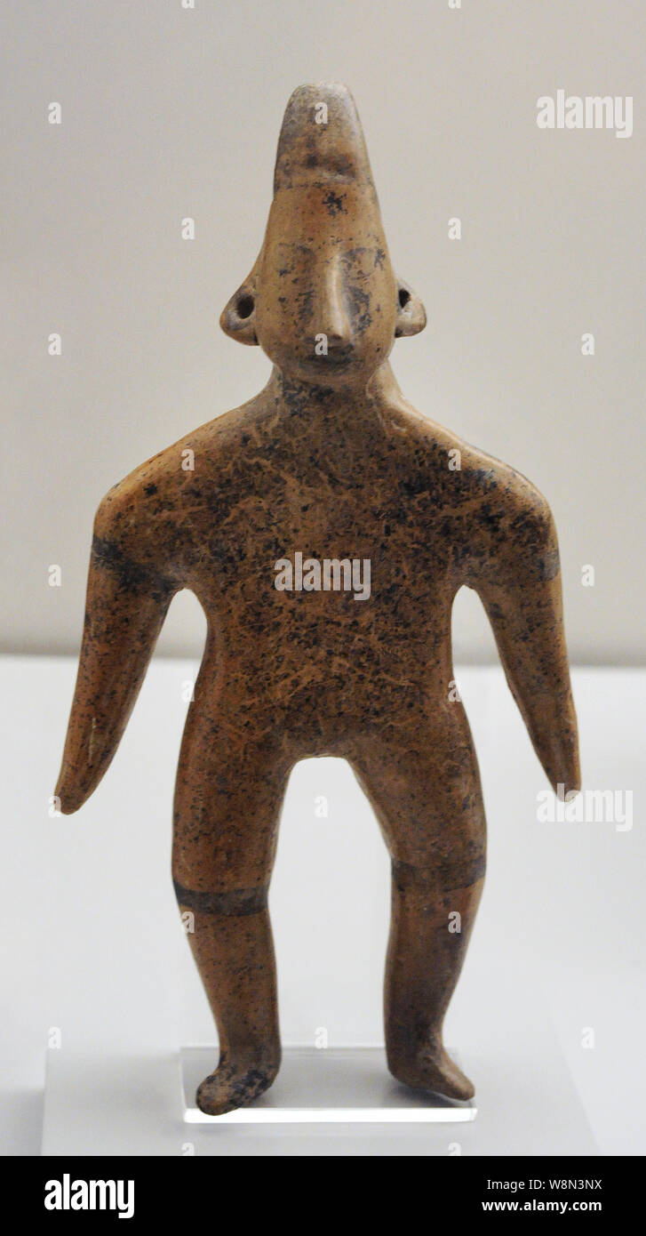 Human figure. Ceramics. Colima style. Late Preclassic Period (400 BC ...
