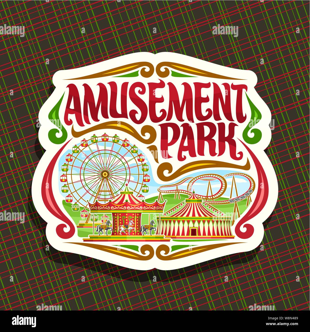 Vector logo for Amusement Park Stock Vector Image & Art - Alamy