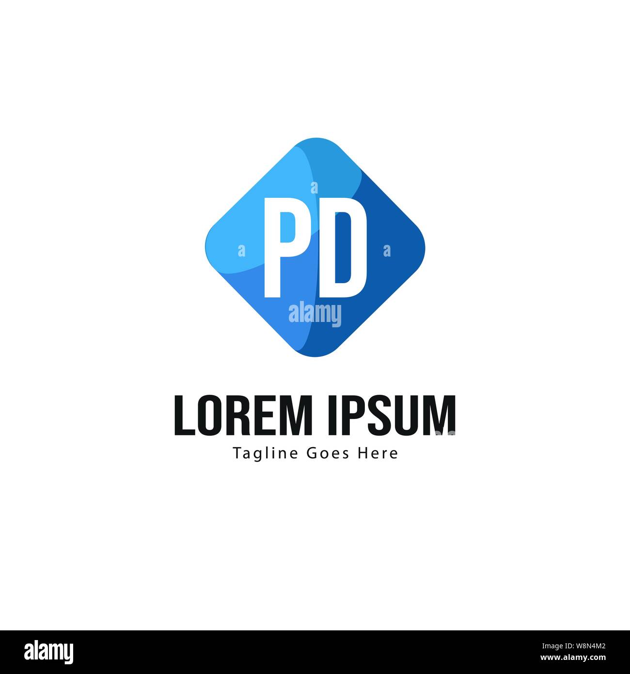 Initial PD logo template with modern frame. Minimalist PD letter logo ...