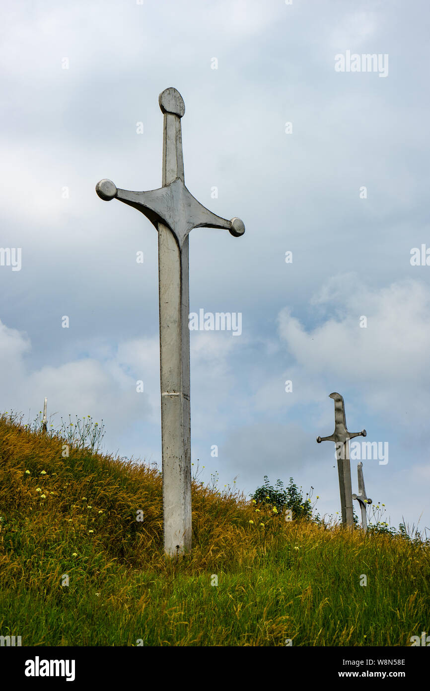 20 JULY 2019, GEORGIA, TBILISI, Famous Didgori battle monument with ...