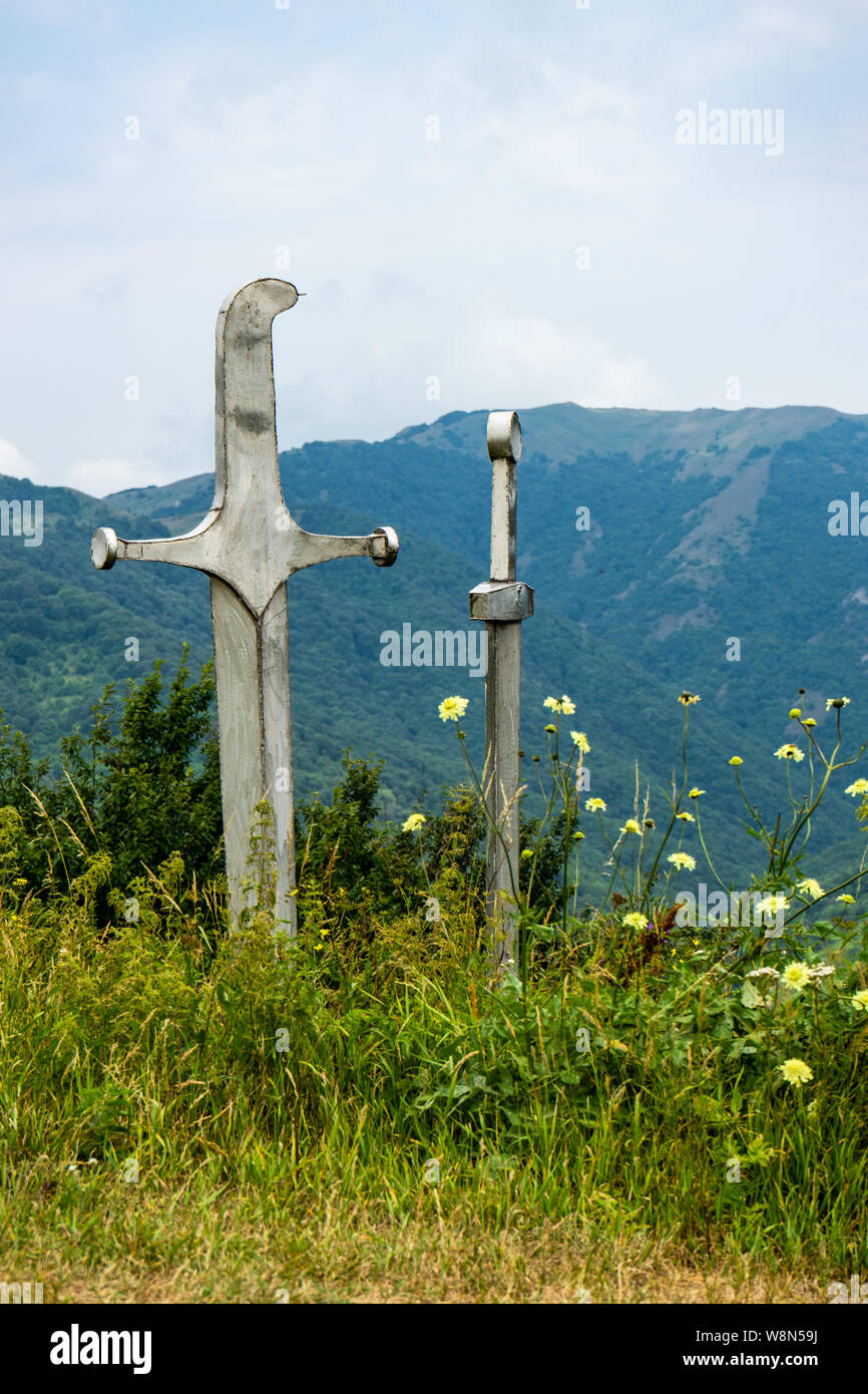 20 JULY 2019, GEORGIA, TBILISI, Famous Didgori battle monument with ...
