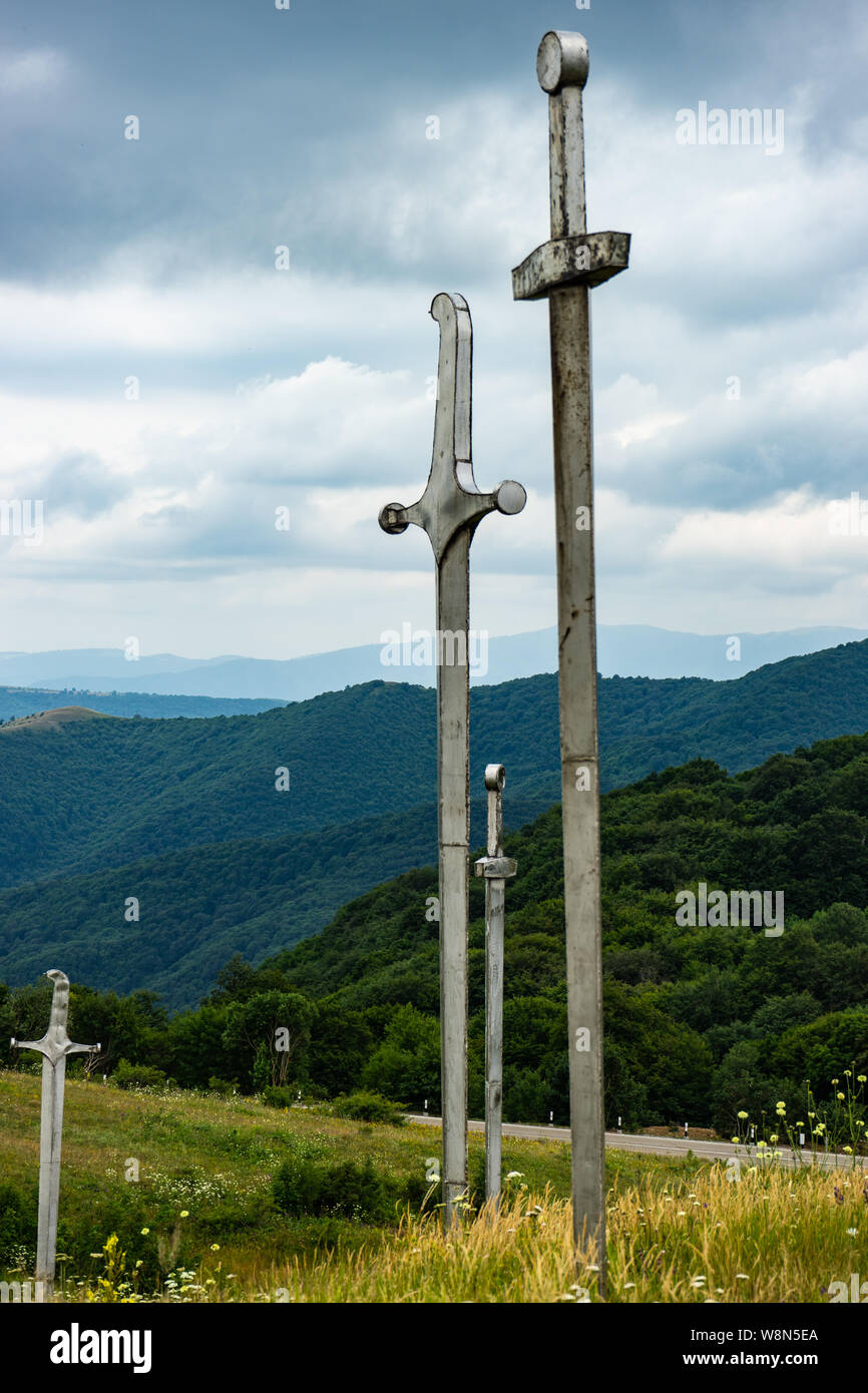 20 JULY 2019, GEORGIA, TBILISI, Famous Didgori battle monument with ...
