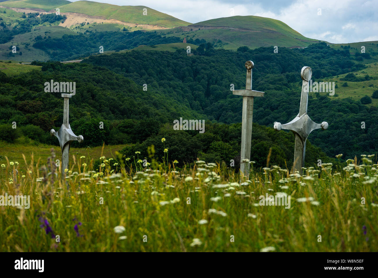 20 JULY 2019, GEORGIA, TBILISI, Famous Didgori battle monument with ...