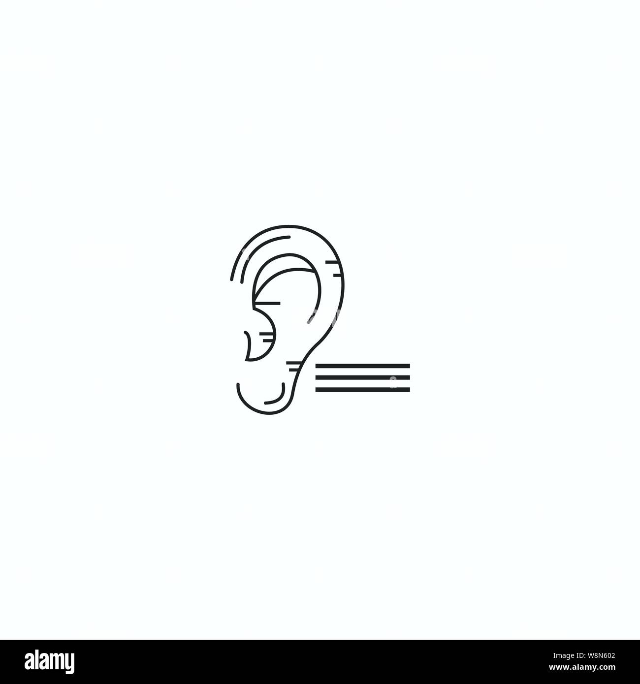 Ear Logo Template Stock Vector Image & Art - Alamy