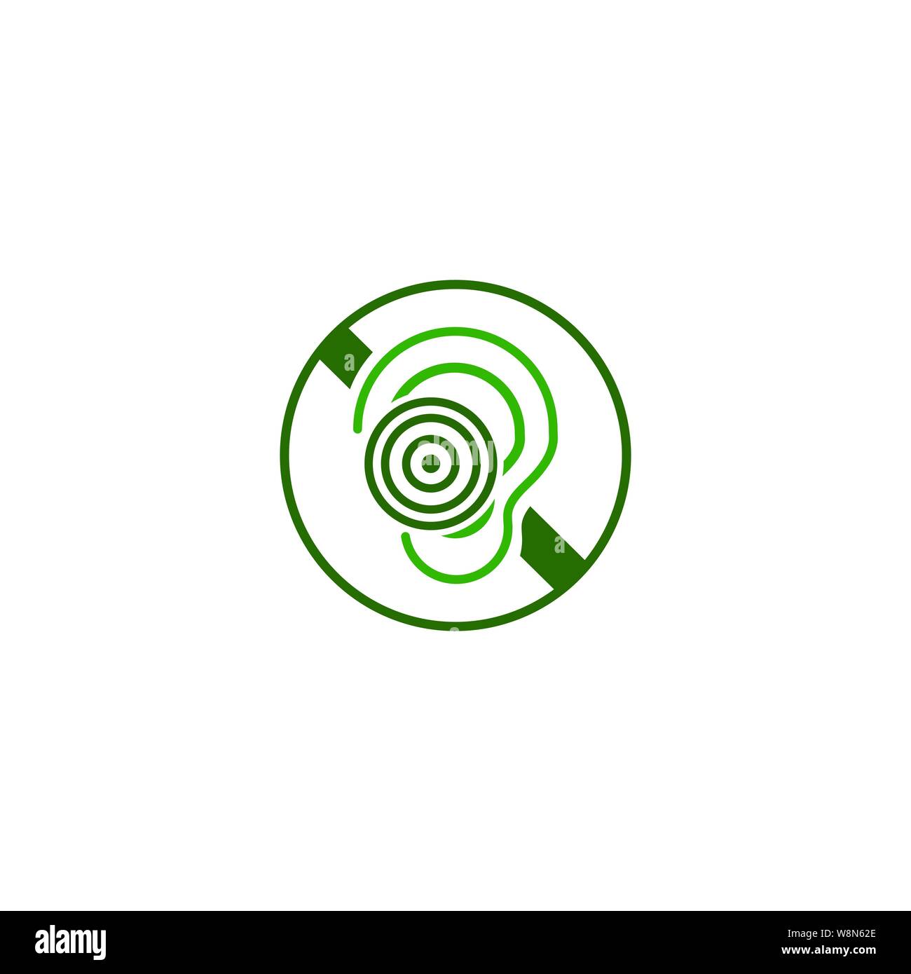 Ear Logo Template Stock Vector Image & Art - Alamy