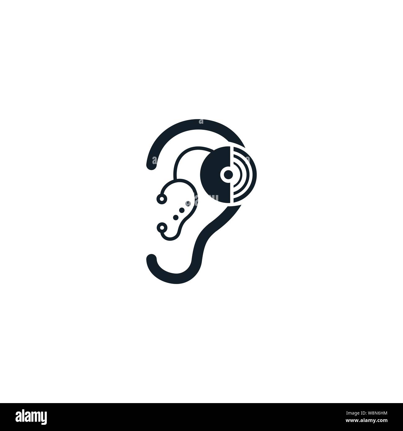 Ear Logo Template Stock Vector Image & Art - Alamy