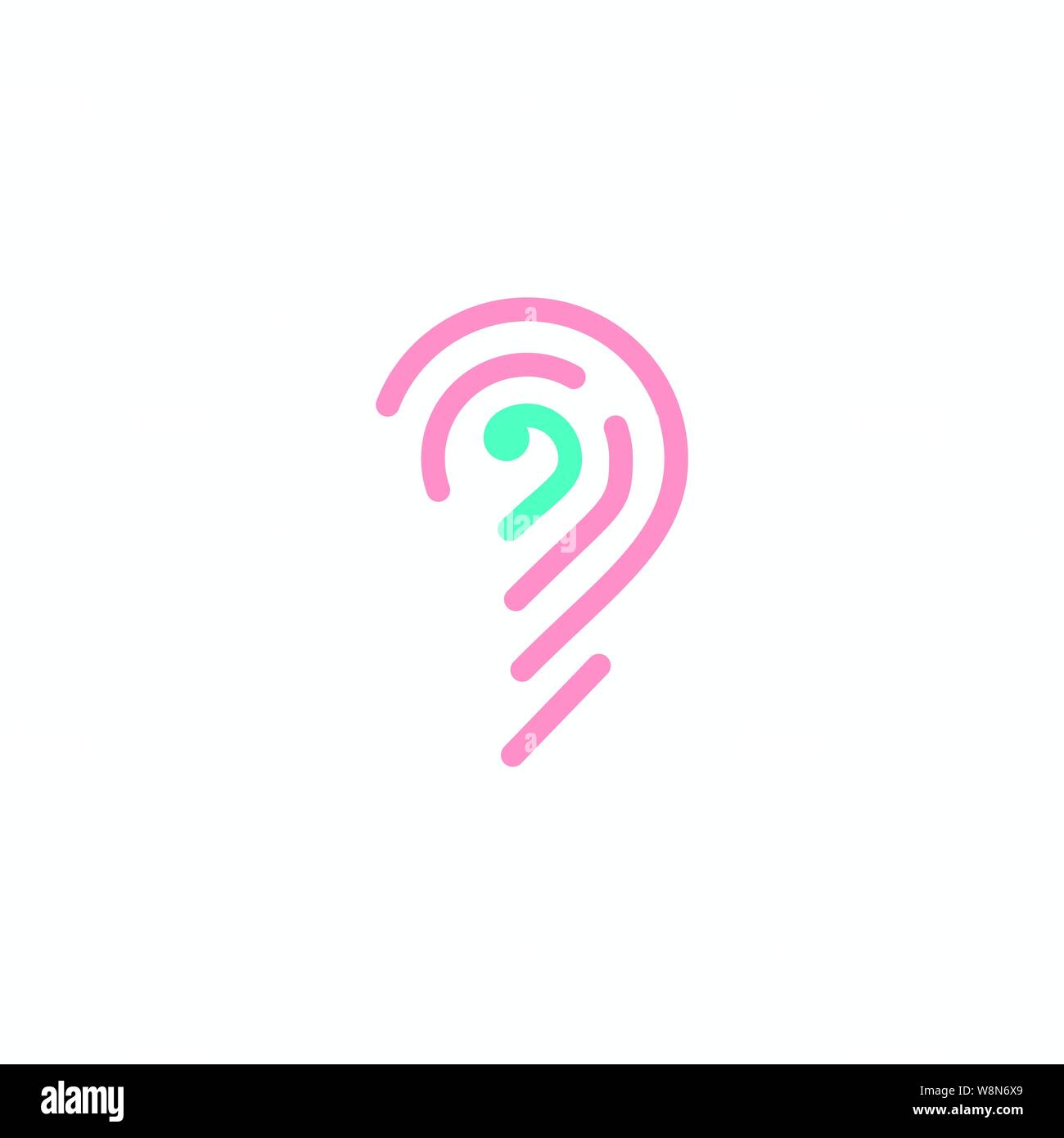 Ear Logo Template Stock Vector Image & Art - Alamy