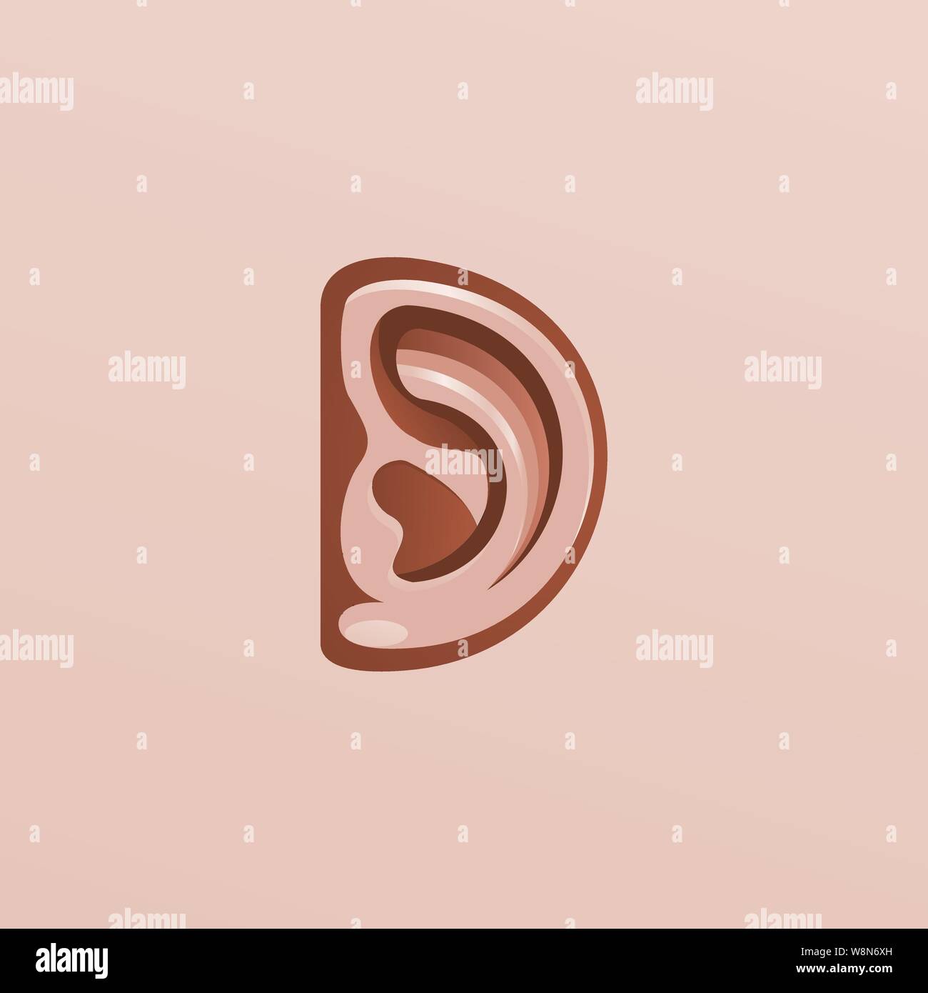 Ear Logo Template Stock Vector Image & Art - Alamy