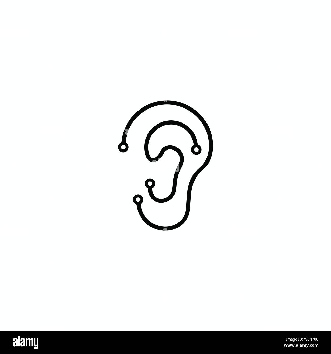 Ear Logo Template Stock Vector Image & Art - Alamy