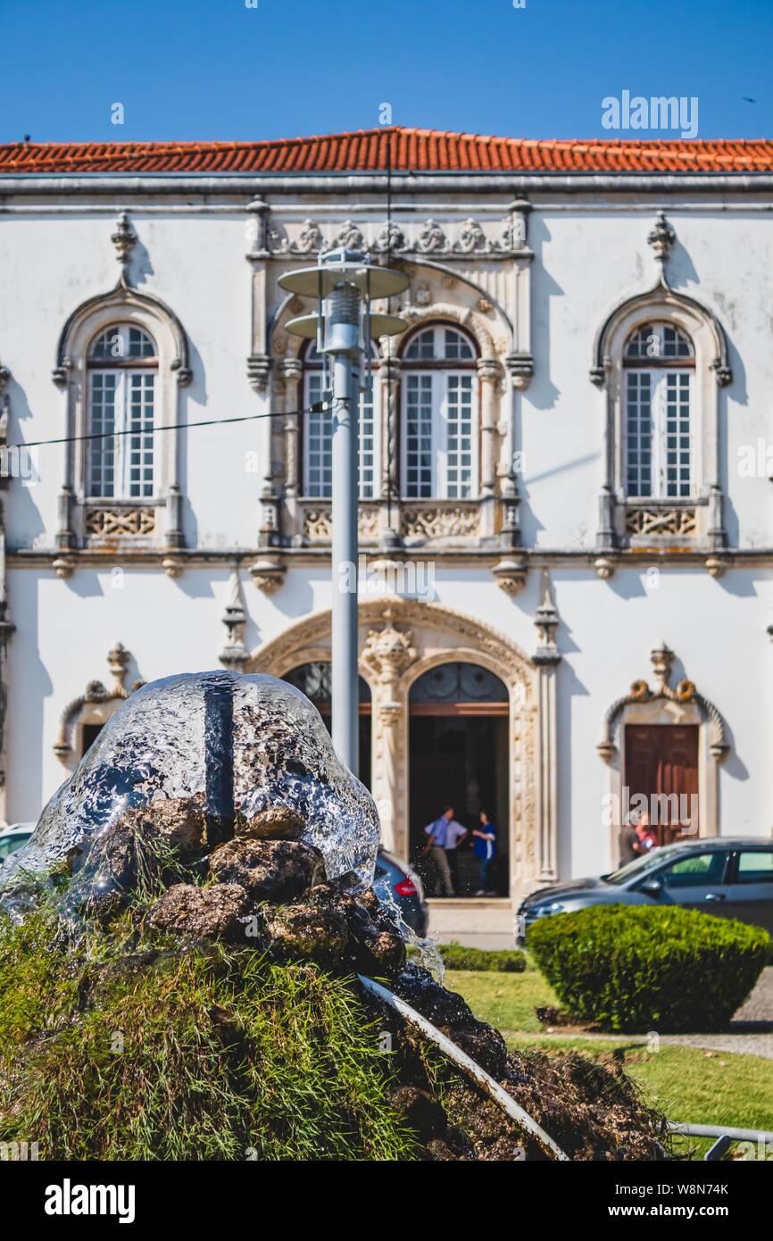 Old Portuguese street. Classic architecture and church from Portugal ...