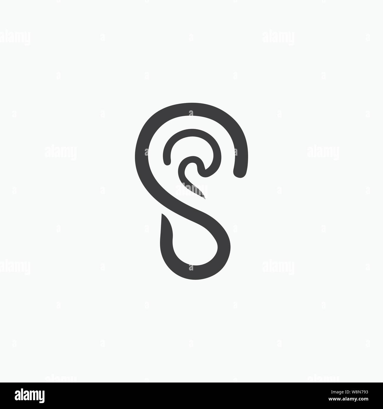 Ear Logo Template Stock Vector Image & Art - Alamy