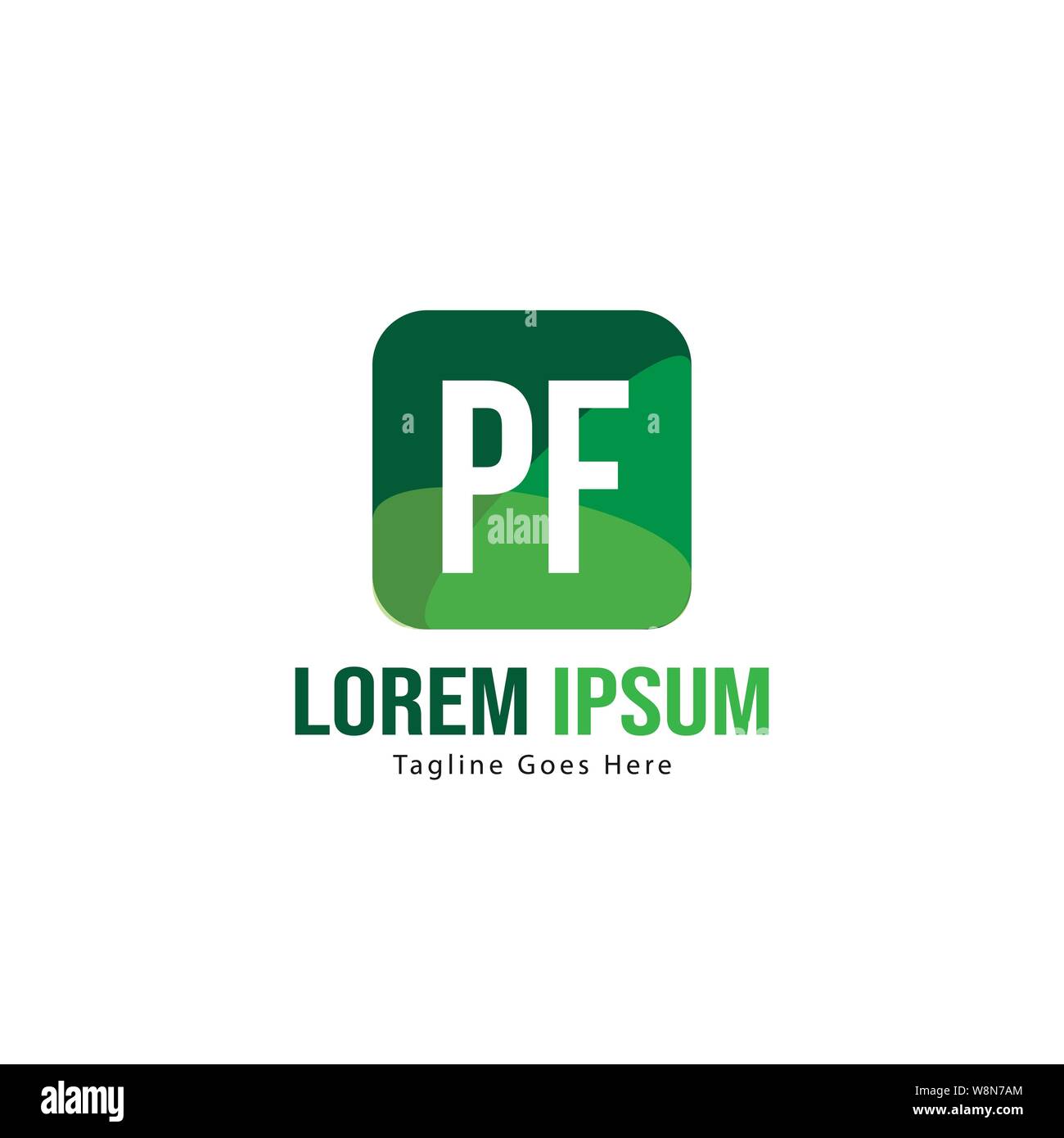 Initial PF logo template with modern frame. Minimalist PF letter logo ...