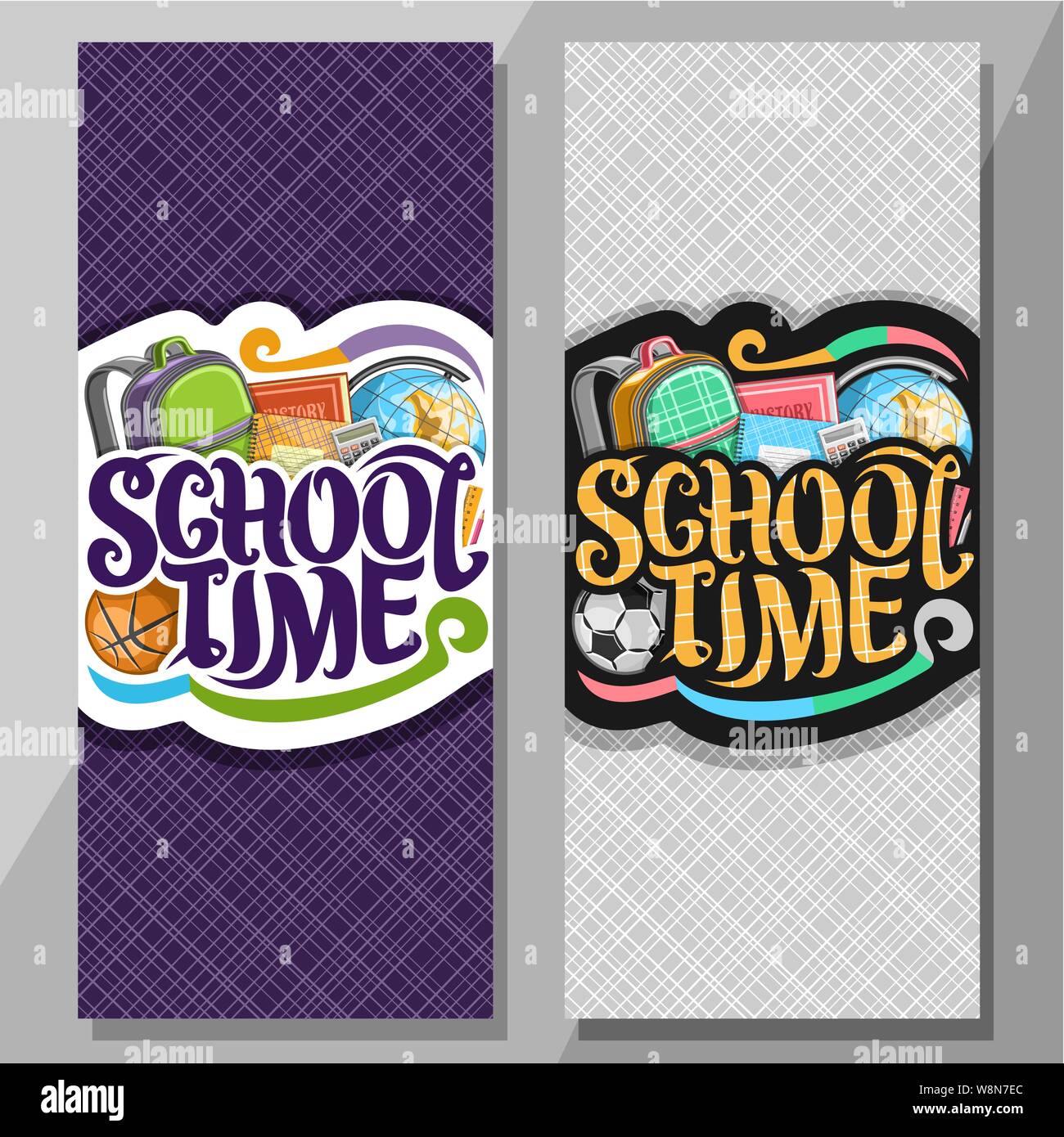 College backpack template Stock Vector Images - Alamy