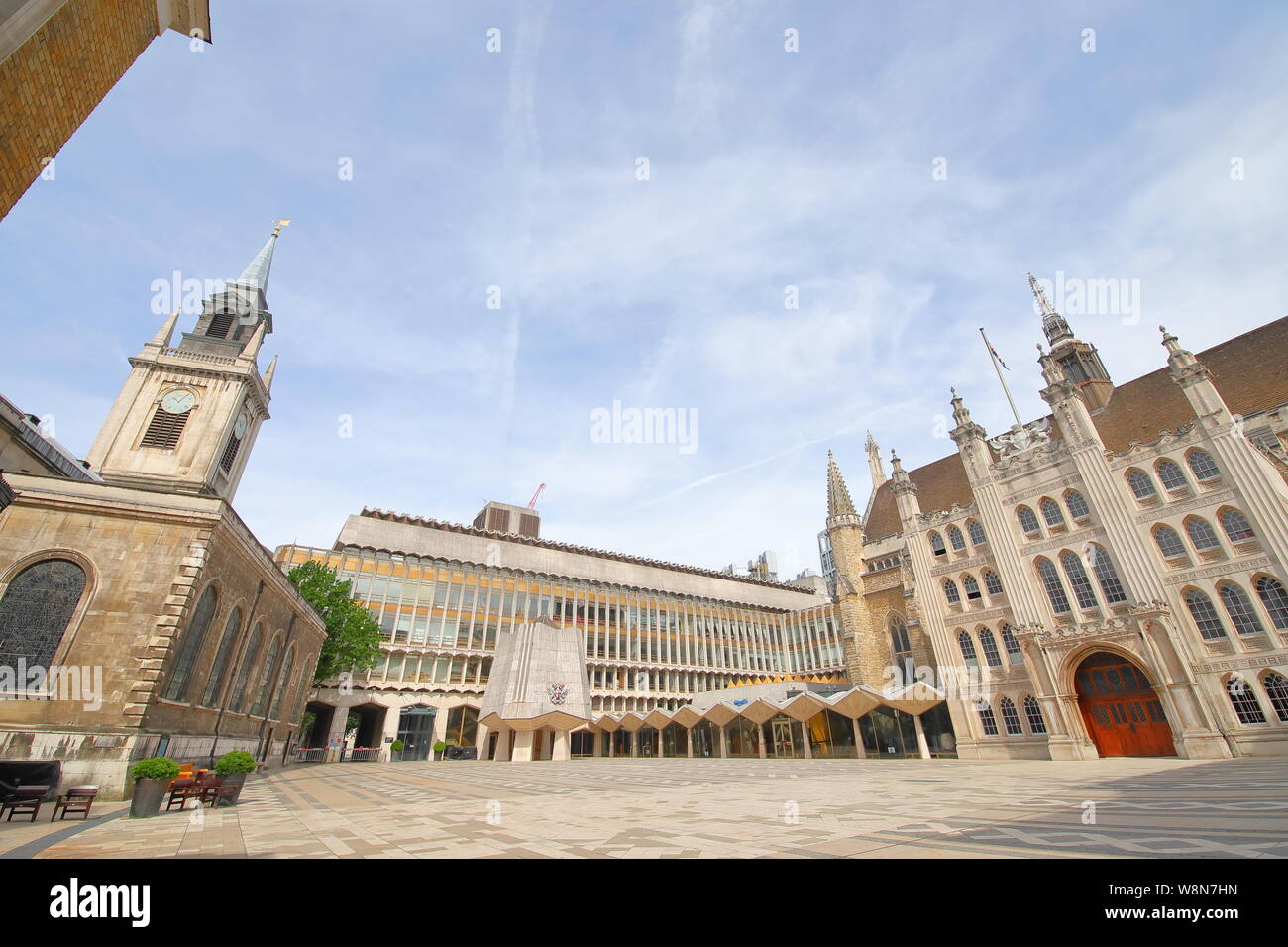 Guildhall yard and Police museum London UK Stock Photo - Alamy