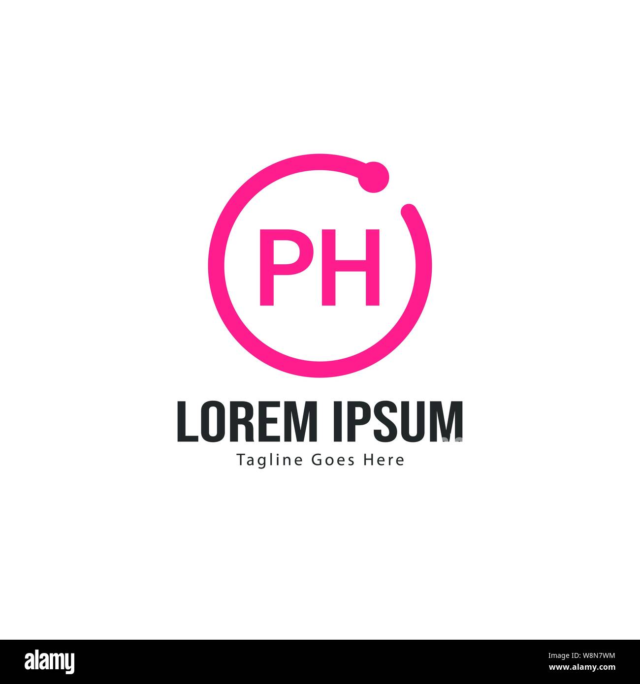 Initial PH logo template with modern frame. Minimalist PH letter logo ...