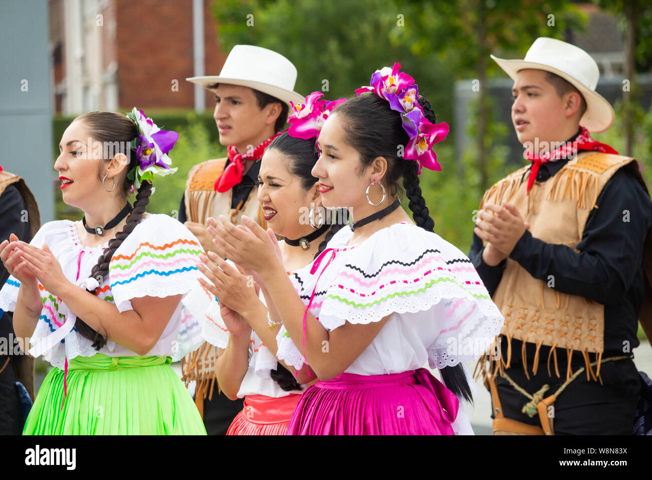 Dancers from Costa Rica performing at the Billingham International ...