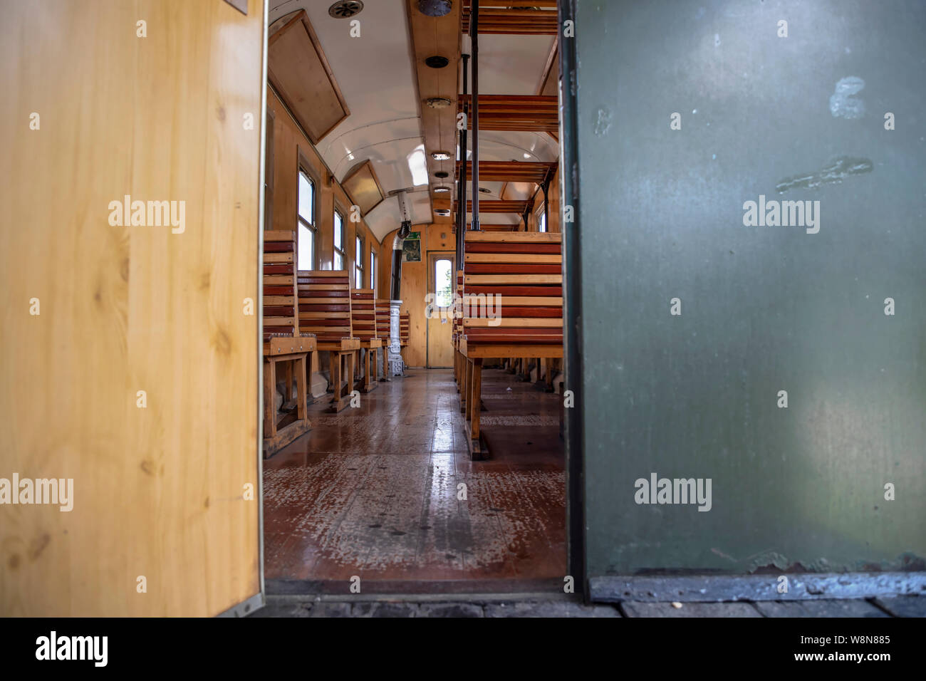 Historical passenger train car interior hi-res stock photography and ...