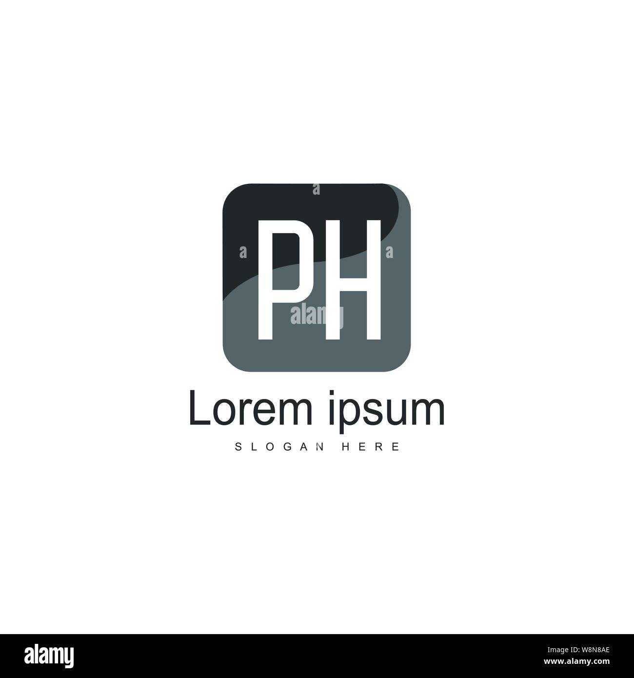 Initial PH logo template with modern frame. Minimalist PH letter logo ...