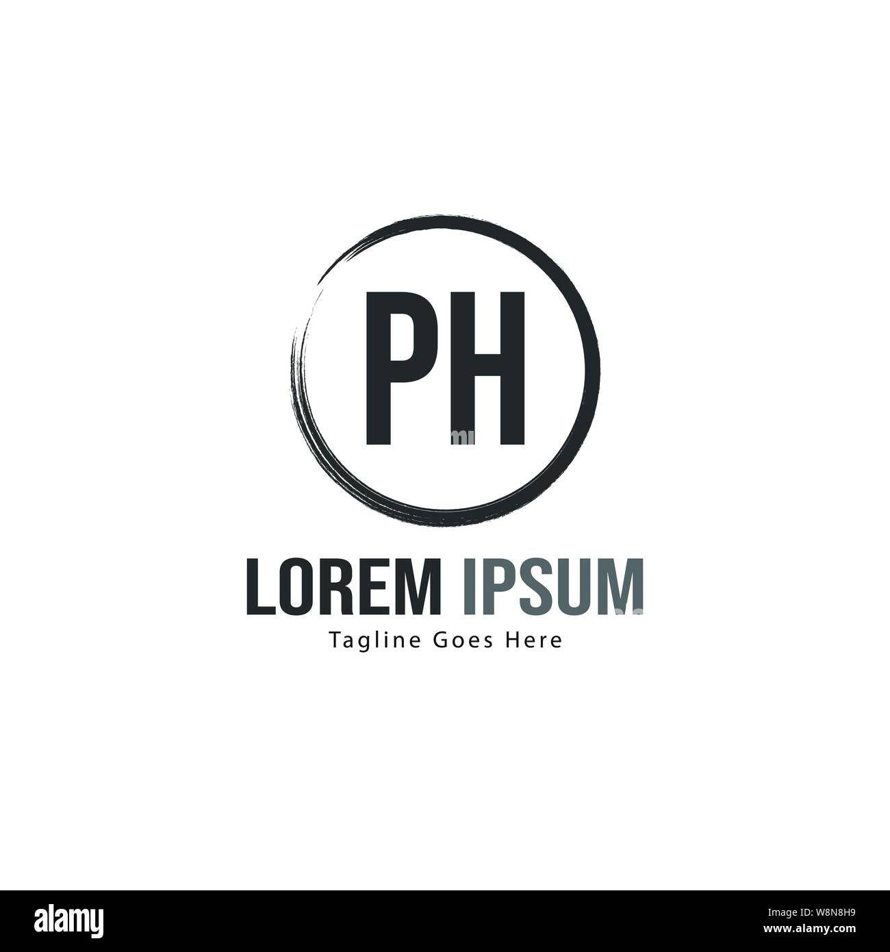 Initial PH logo template with modern frame. Minimalist PH letter logo ...