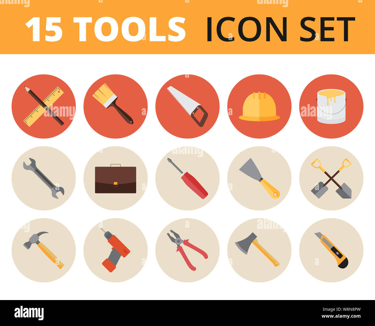 Tools icon set Stock Photo - Alamy