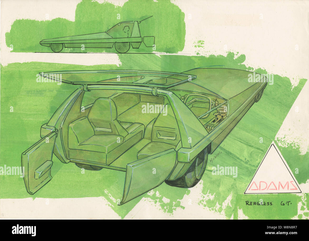 Futuristic car drawing hi-res stock photography and images - Alamy