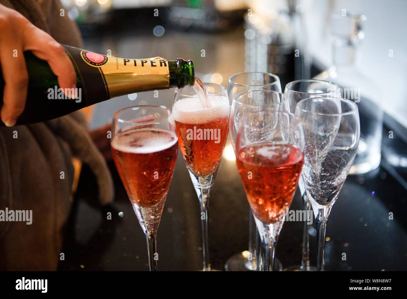Piper Champagne Bottle Stock Photo - Alamy