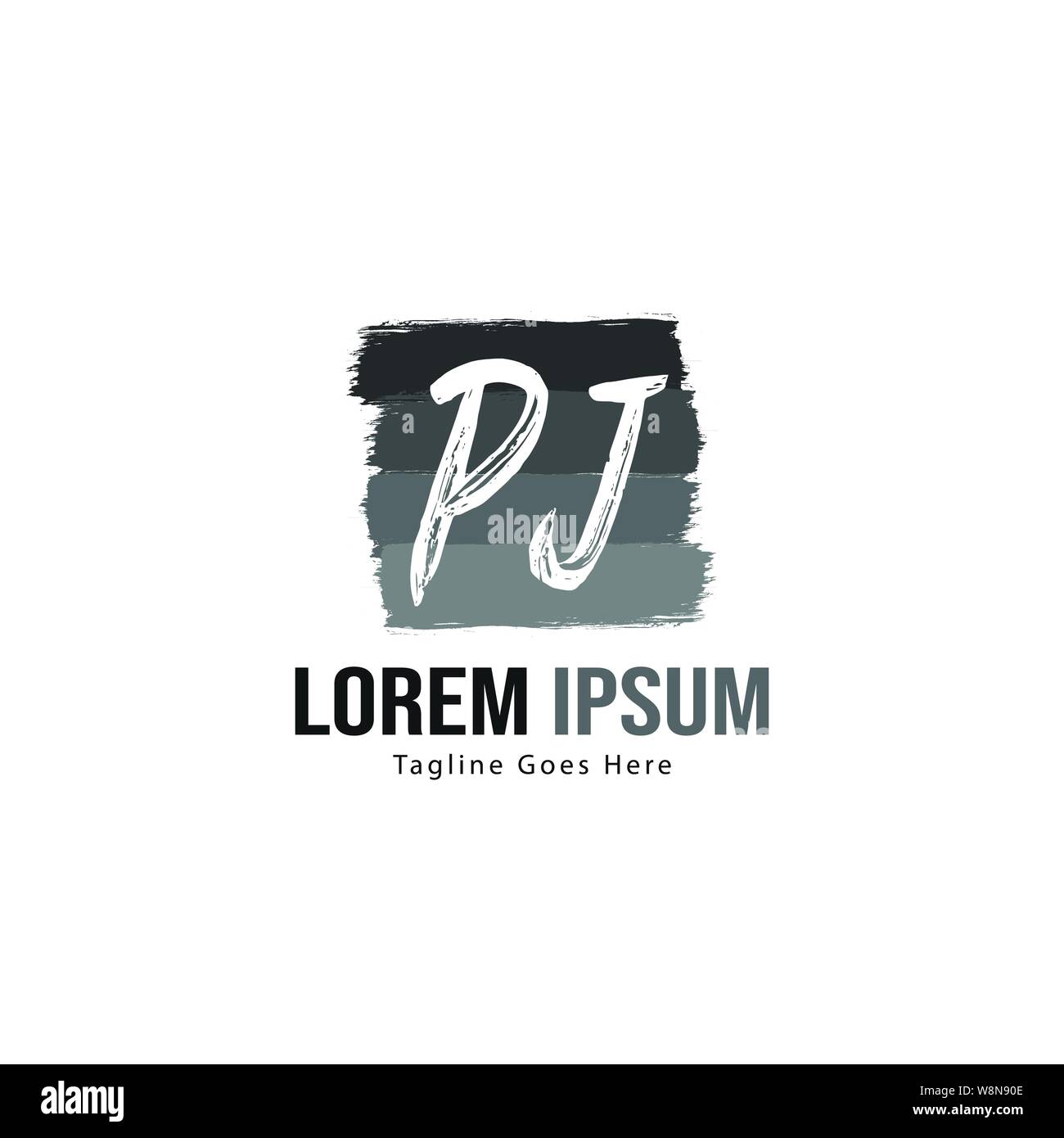 Initial PJ logo template with modern frame. Minimalist PJ letter logo ...