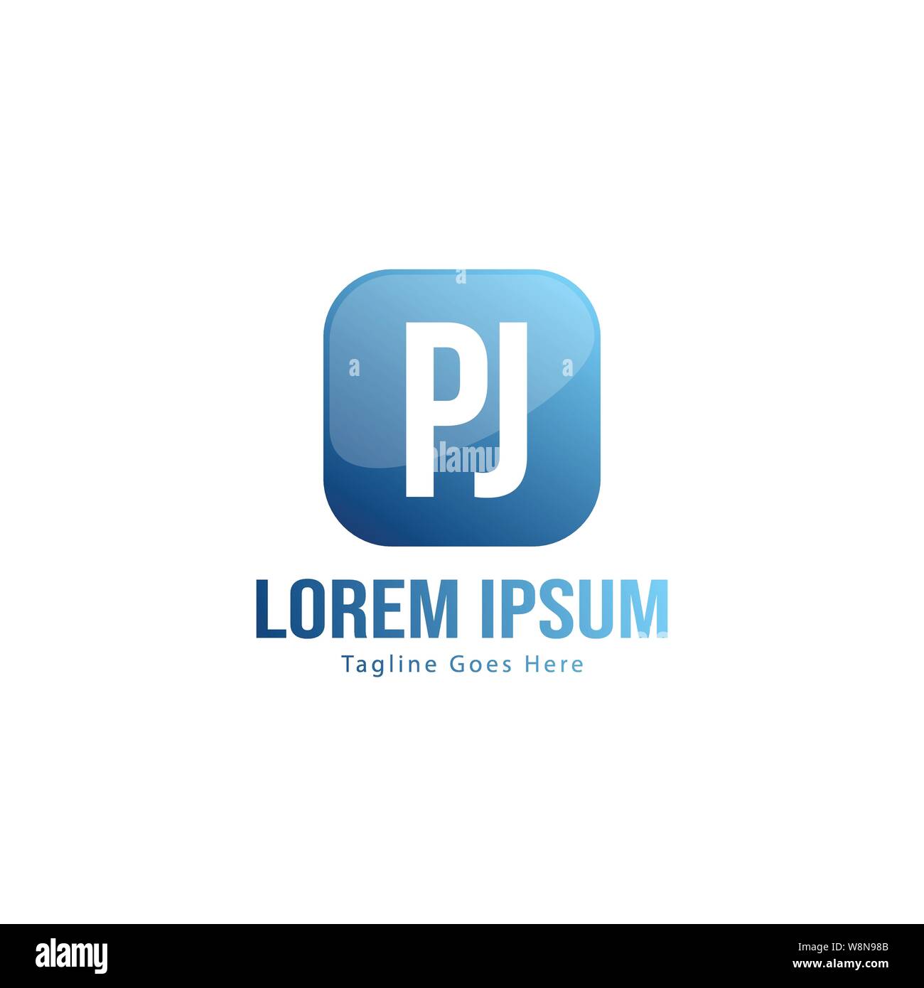 Initial PJ logo template with modern frame. Minimalist PJ letter logo ...