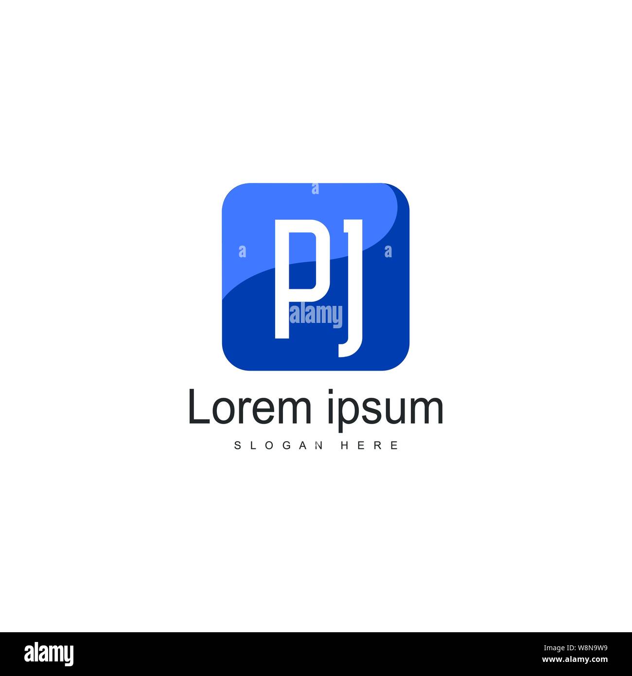 Initial PJ logo template with modern frame. Minimalist PJ letter logo ...