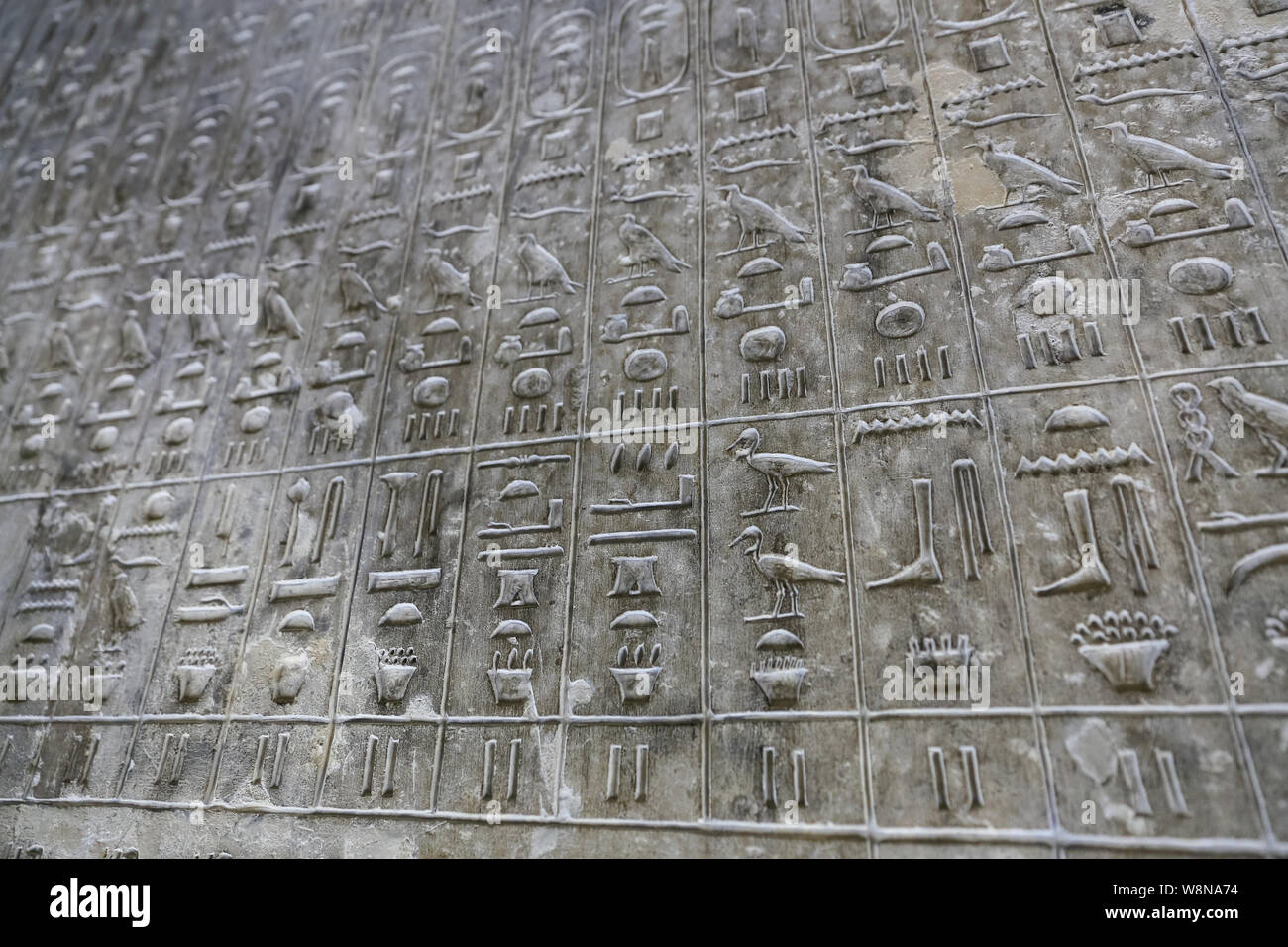 Pyramid Texts in Pyramid of Unas, Saqqara, Cairo City, Egypt Stock ...