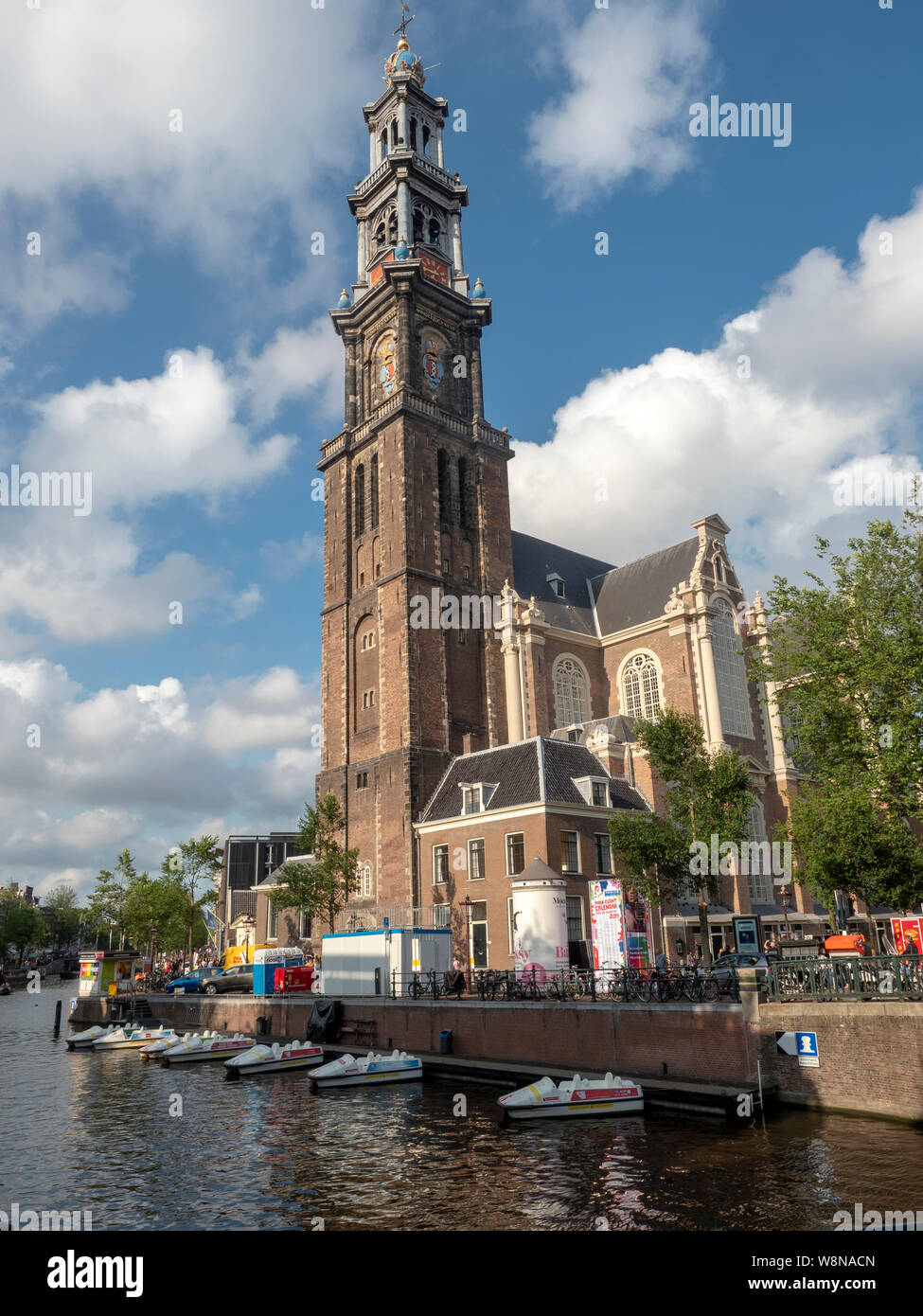 View of the Westerkerk Church Bell Tower, Amsterdam Stock Photo - Alamy
