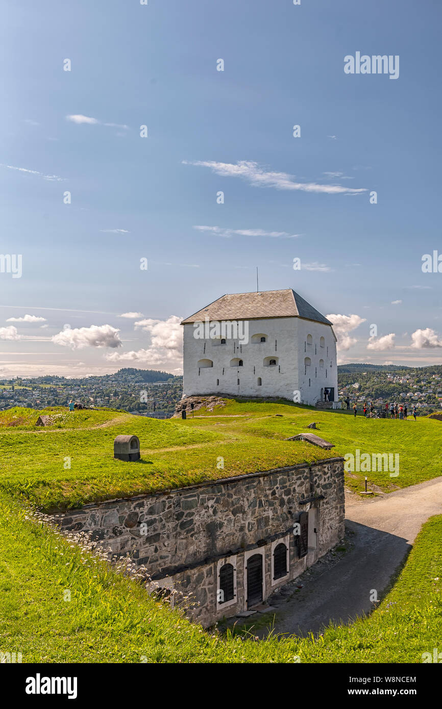 Kristiansten Fortress is located on a hill east of the city of ...
